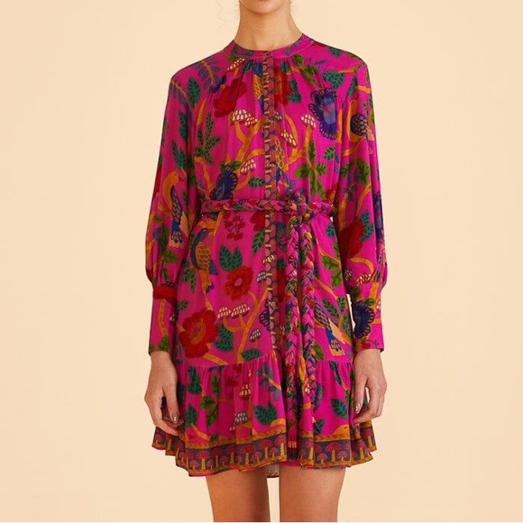 FARM Rio | Dresses | Farm Rio Pink Sweet Forest Mini Dress | Poshmark